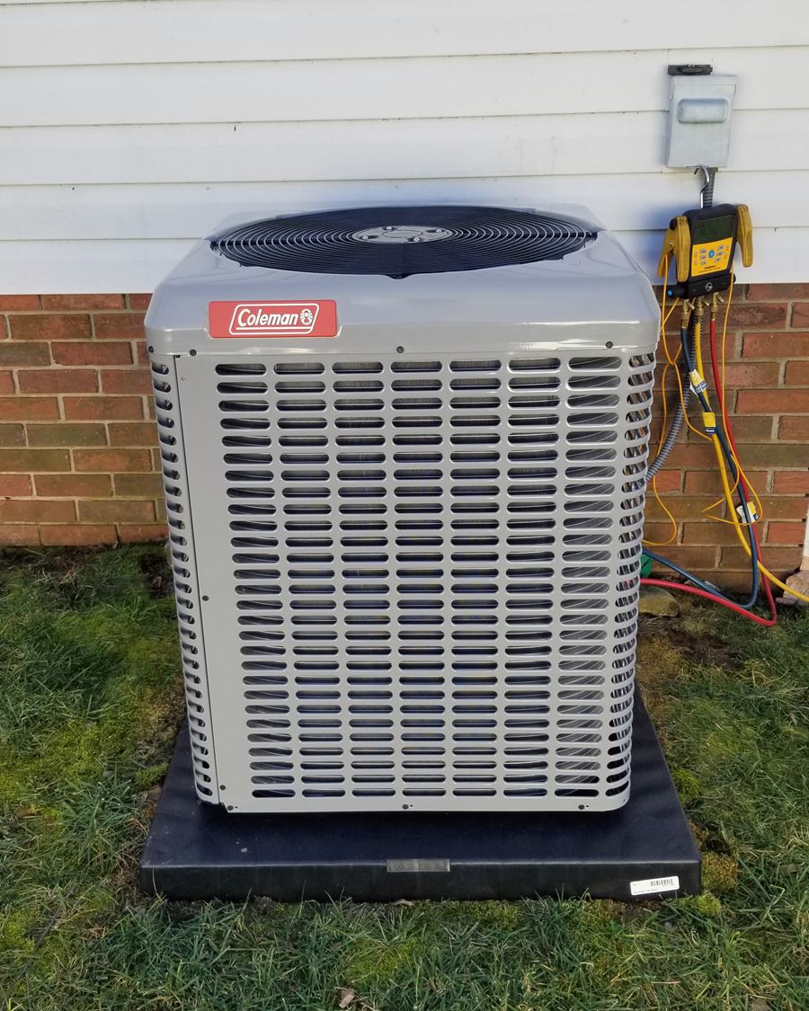 Coleman 3 5 Ton Air Conditioner And 80 000 BTU Furnace Installation In Coleman 3 5 Ton Air Conditioner And 80 000 BTU Furnace Installation In